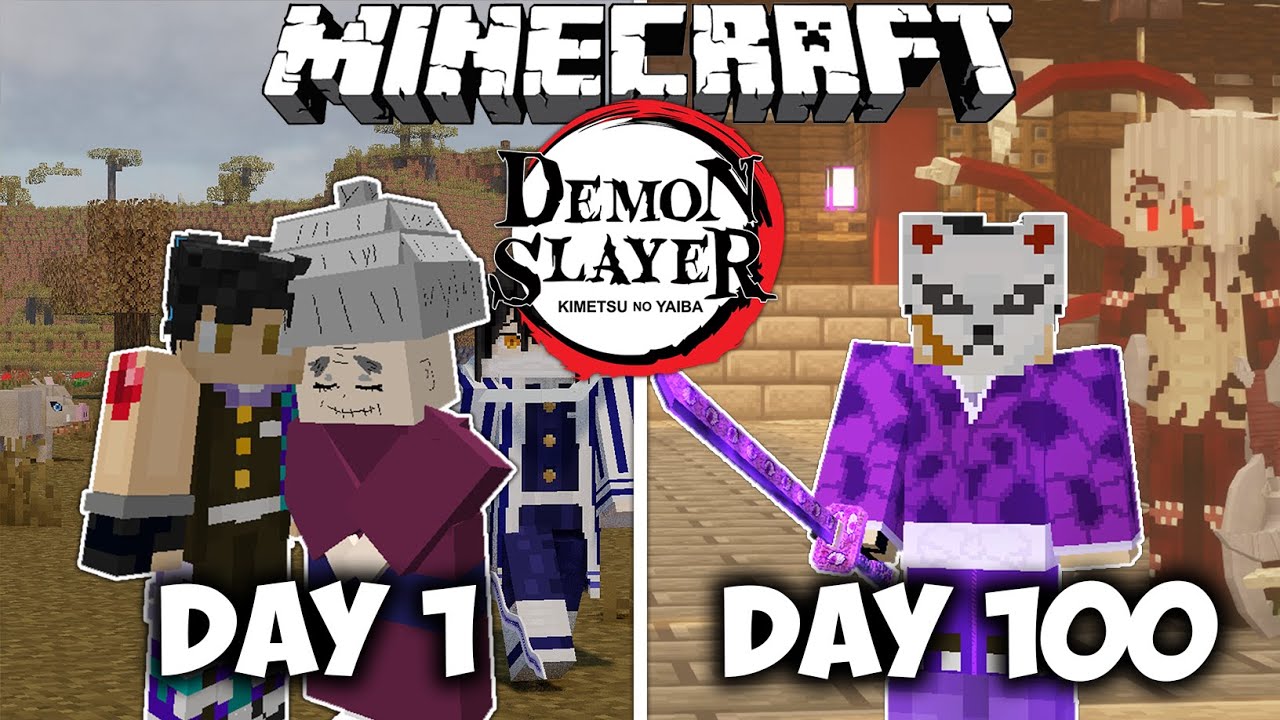 I Survived 100 Days in Minecraft Demon Slayer! This is what Happened ...