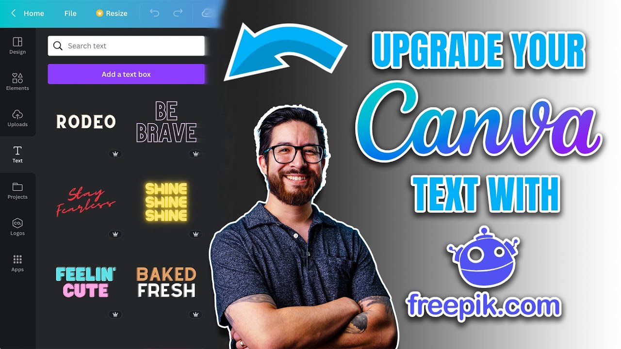Add Custom Text in Canva using Freepik & Photopea - Tutorial - YouTube