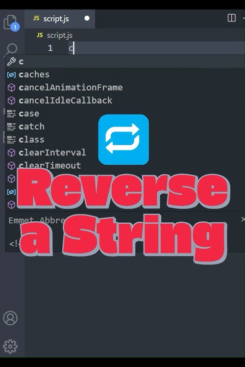 🔄 Reverse Any String in ONE Line! #coding #javascript - YouTube