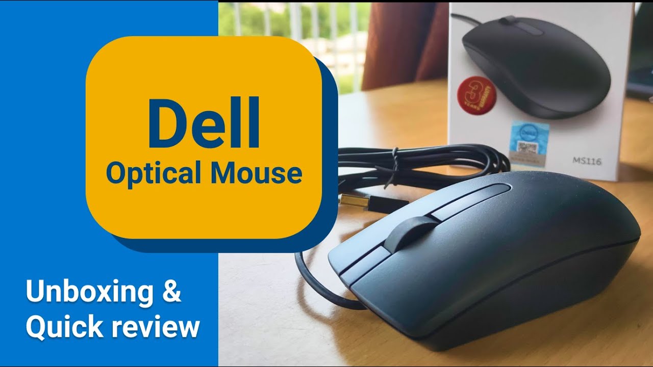 Dell MS116 USB | Optical mouse | Unboxing video | With 3 years warranty ...