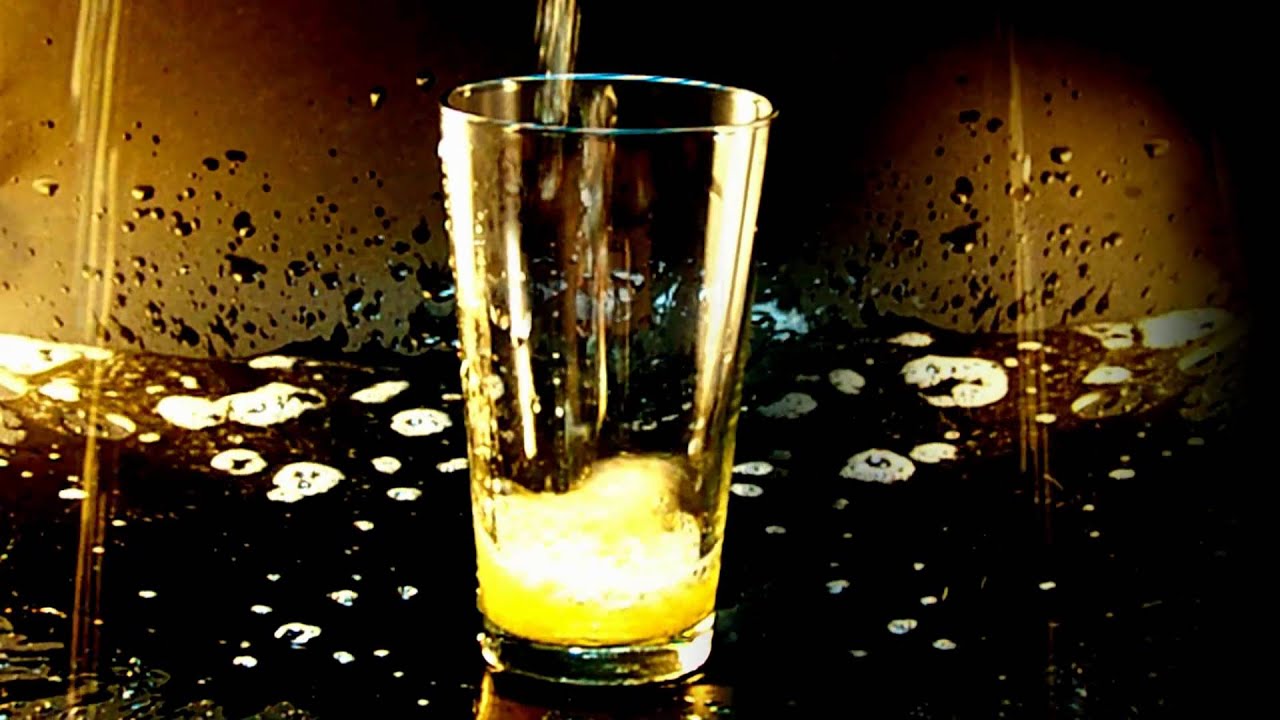 before and after beer pour using after effects - YouTube