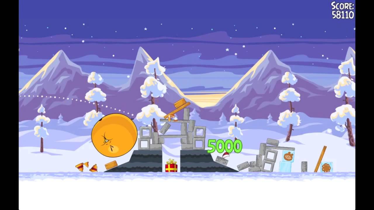 Angry birds seasons wreck the halls level 17 three stars - YouTube
