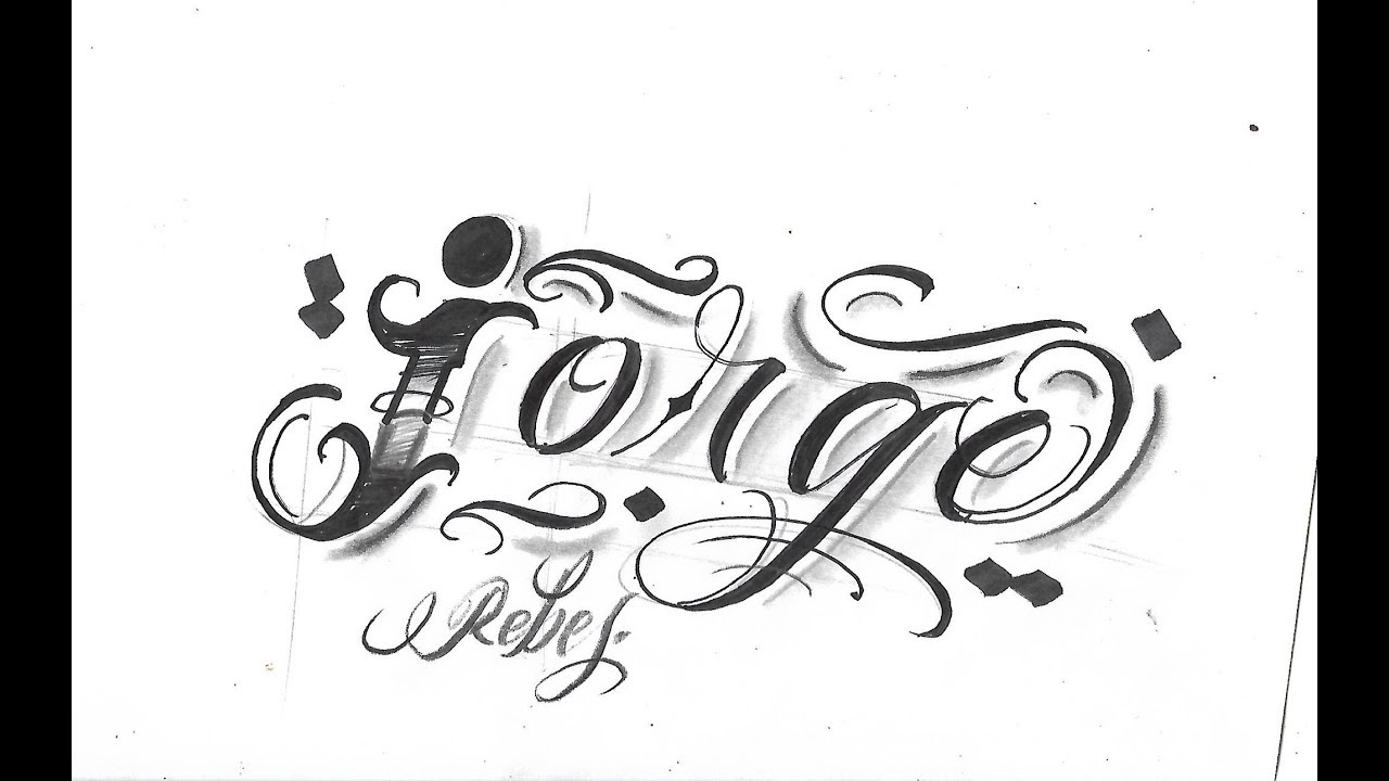Letras para tatuar"JORGE"/ chicano lettering/como hacer letras PARA ...