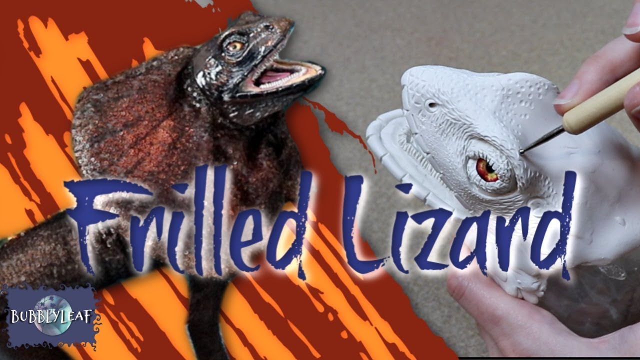 Hyper Realistic Frilled Lizard || Posable ArtDoll Tutorial - YouTube