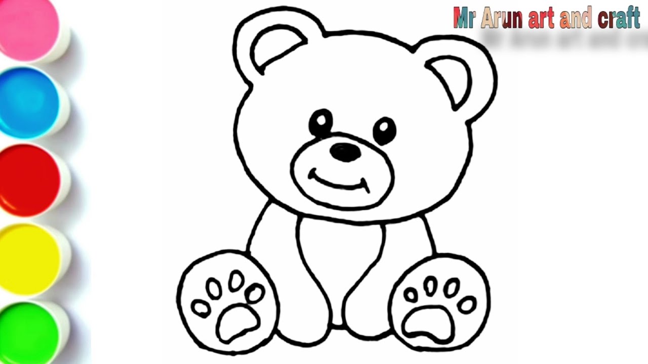 Easy Teddy Bear Drawing Tutorial for Beginners - YouTube