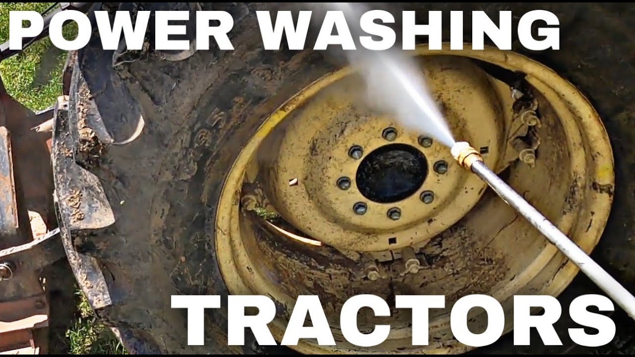 Power Washing Tractor Wheels - YouTube