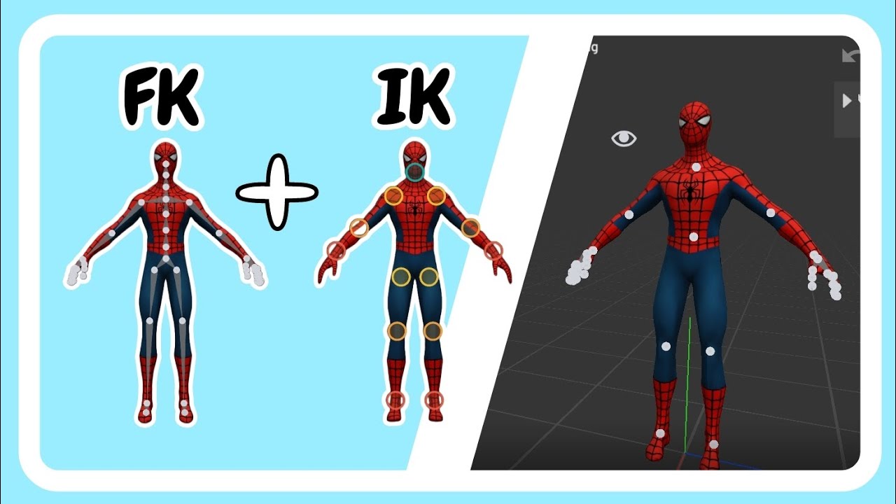 How to use extra bones in Ik rigging in prisma 3d.. (IK +FK) - YouTube
