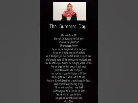 Retelling Poem: The Summer Day - Mary Oliver - YouTube