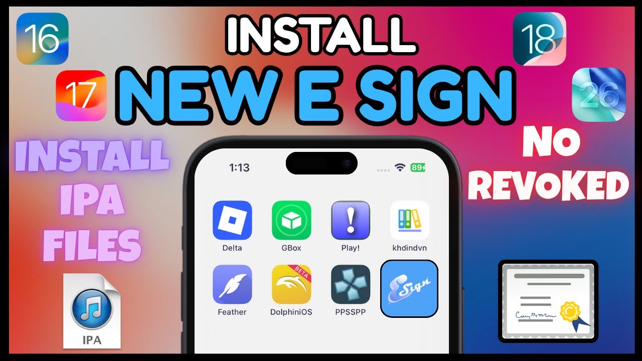 [New Method] Install ESign On iOS & Install IPA Files On iPhone & iPad ...