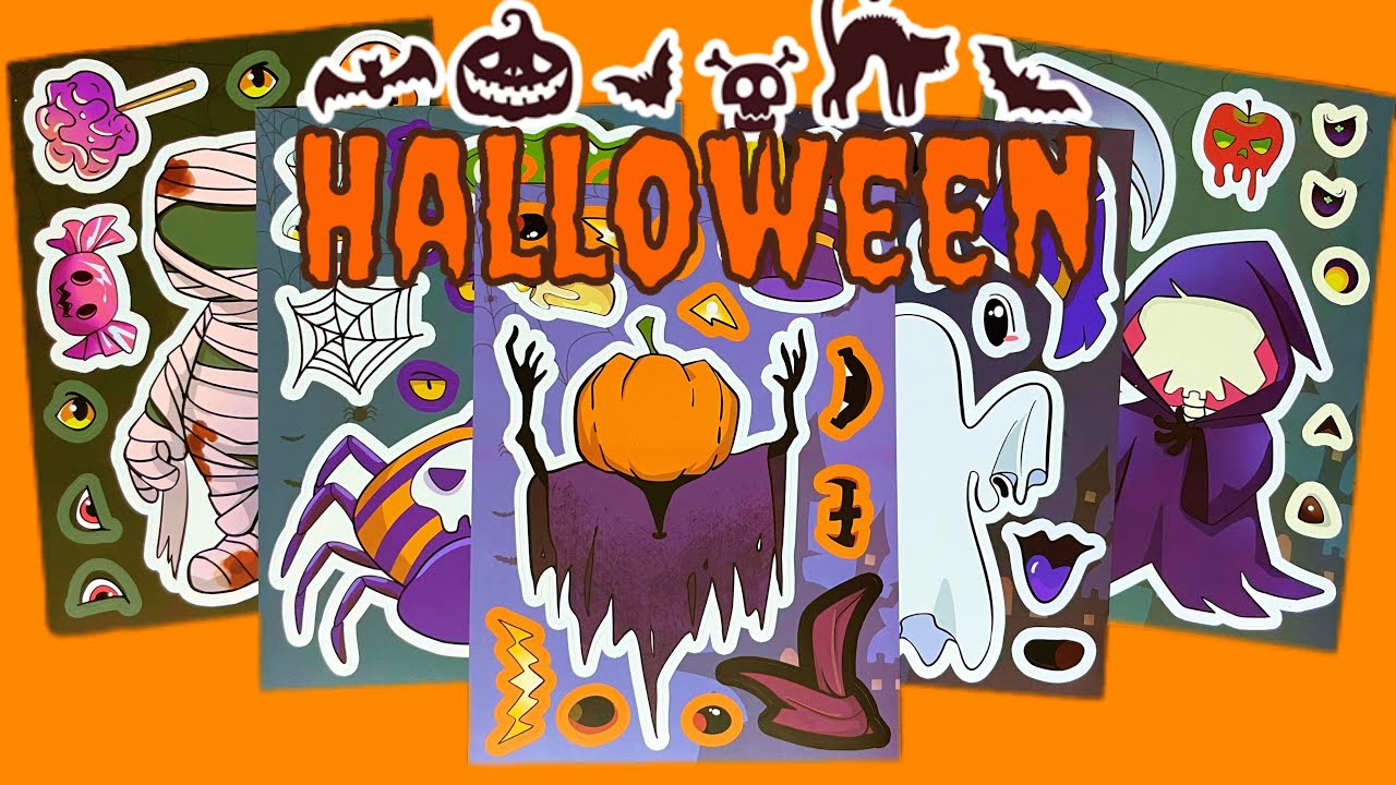 Decorate with Sticker Book Halloween 🎃 🎃 🎃 - Trang Trí Với Sách Nhãn ...