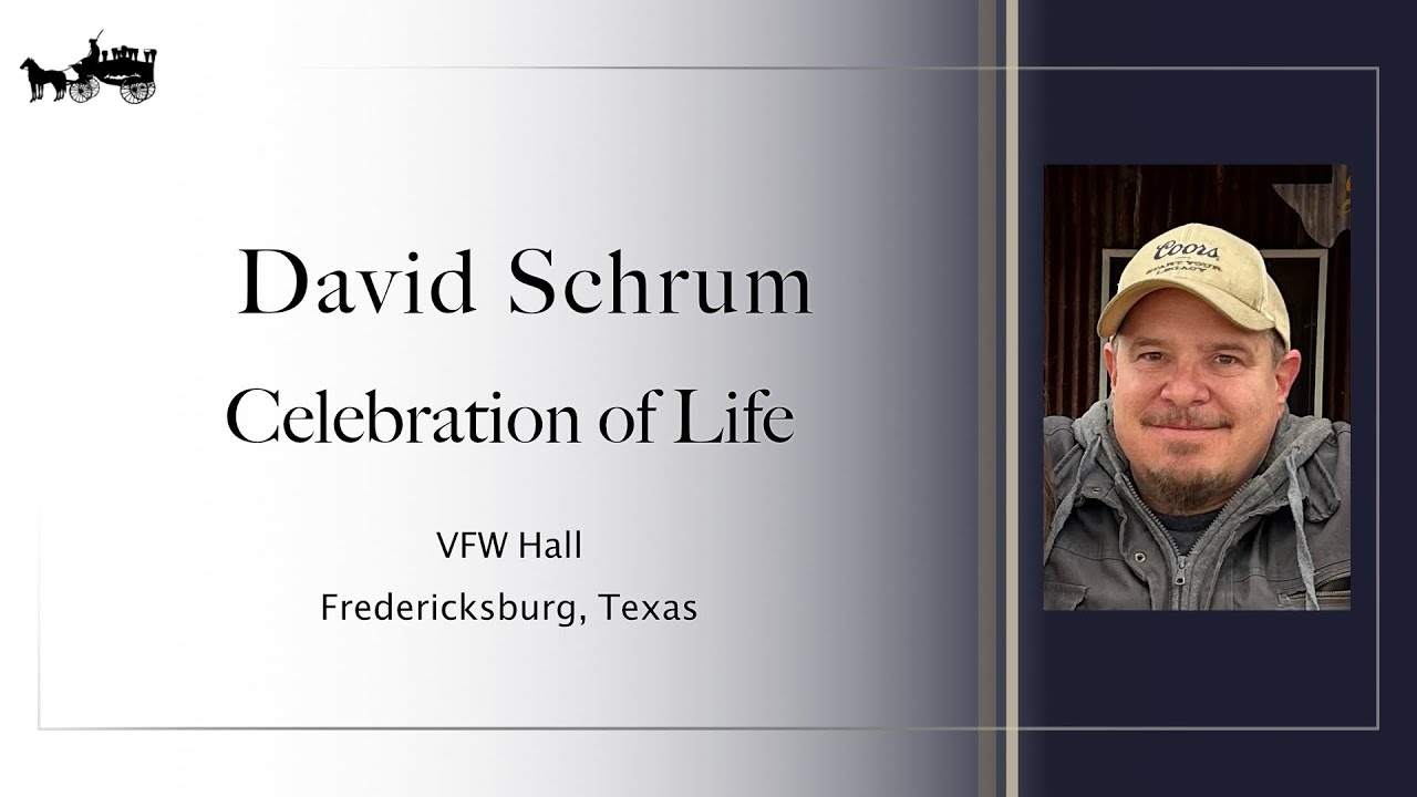 David Schrum - Celebration of Life Ceremony - YouTube