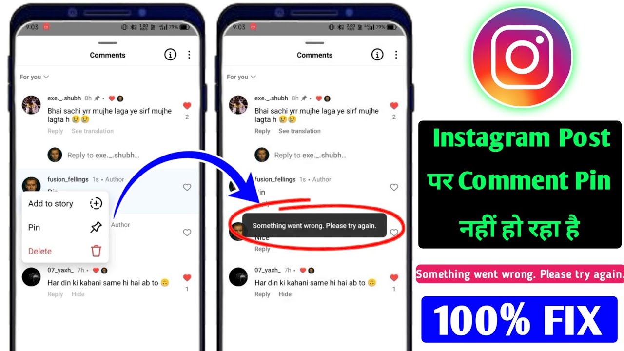 instagram comment pin something went wrong | instagram pin comment not ...