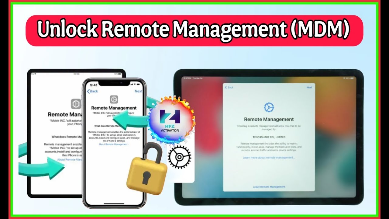 How To Remove MDM Lock From All iPhones And iPads | HFZ Tool - YouTube