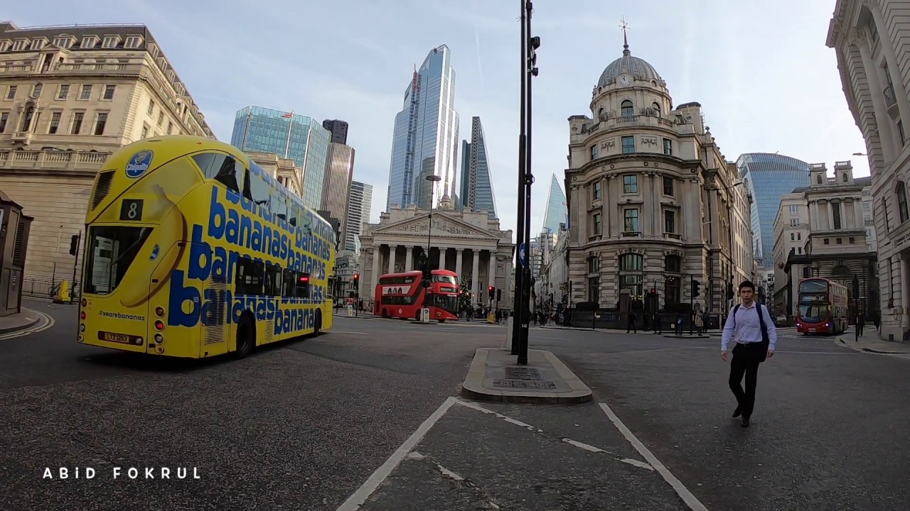 LONDON AMBIENCE SOUNDS | 20 MINUTES ( CITY SOUNDS, TRAFFIC, BANK ...