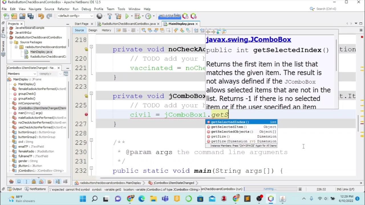 RadioButton, CheckBox and ComboBox With Insert Data to Database - Java Netbeans - YouTube