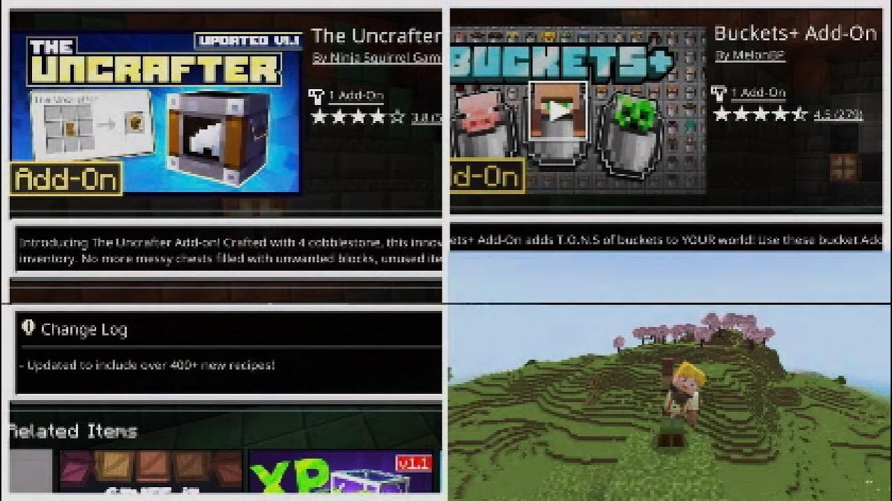 Minecraft PS5 Add-On Showcase: The Uncrafter & Buckets+ Add-On - YouTube