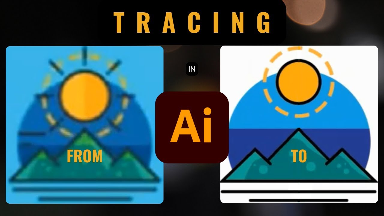 How To Trace An Object From Another In Adobe Illustrator - YouTube