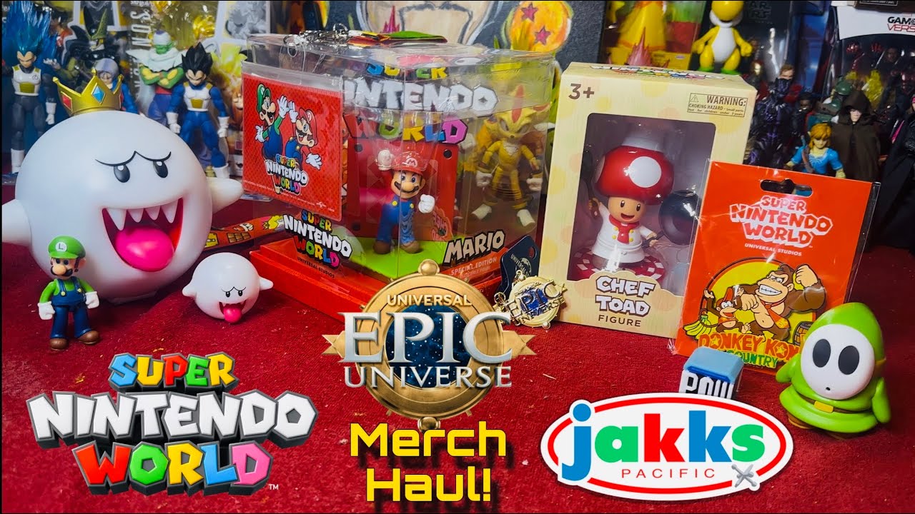 Epic Universe Super Nintendo World Jakks Pacific Merch Haul Unboxing ...