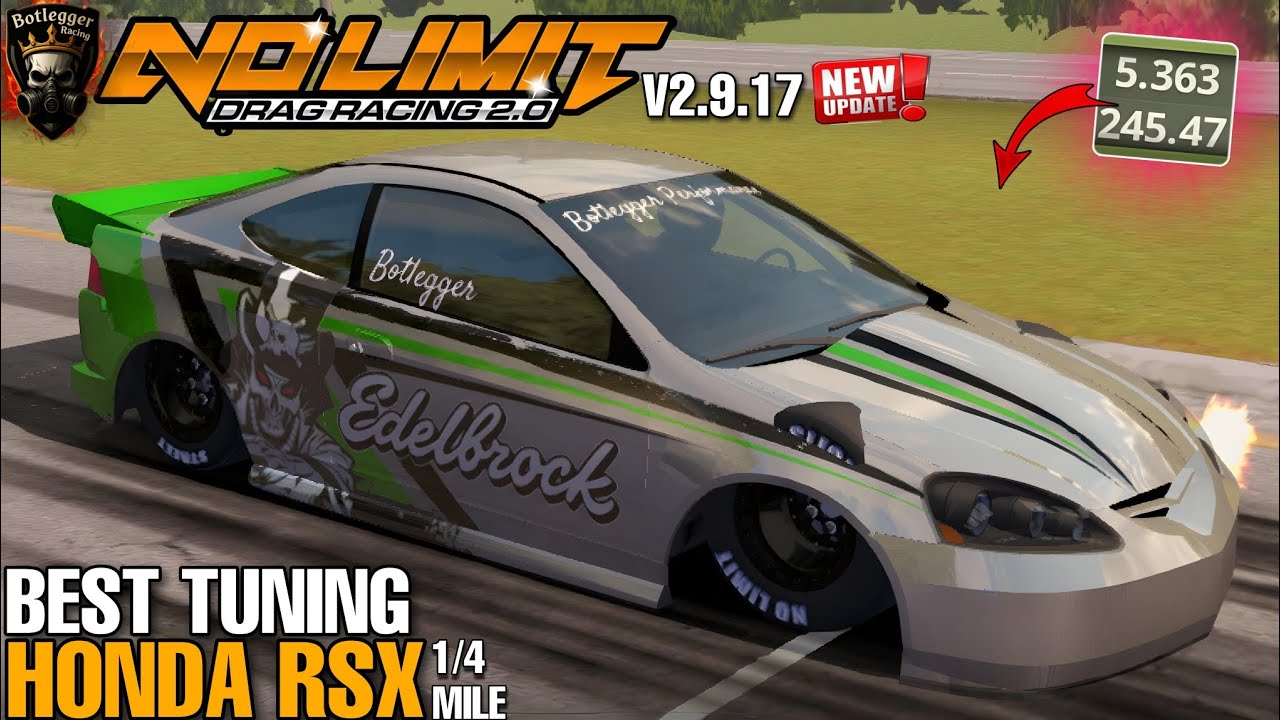 Latest Tune Honda RSX 5.3 second in 1/4 mile no limit drag racing 2 V2 ...