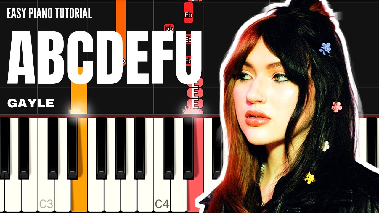 GAYLE - abcdefu (EASY PIANO TUTORIAL) - YouTube
