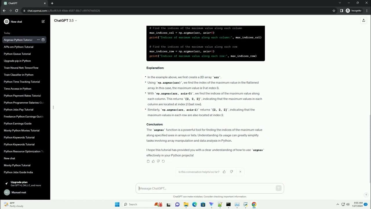 how to use argmax in python - YouTube