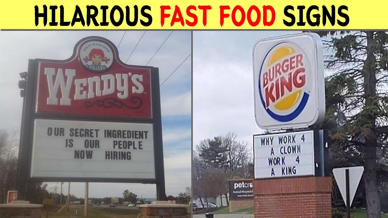 45 Of The Most Hilarious Fast Food Signs Ever Captured - YouTube