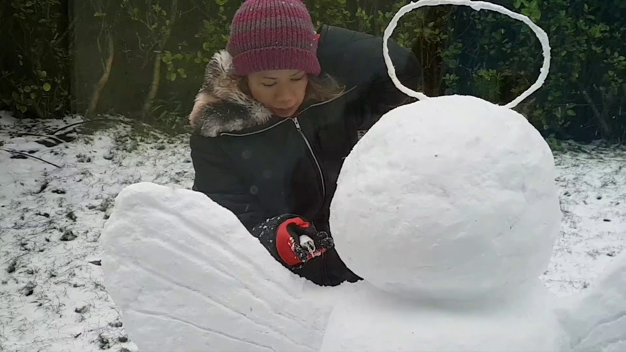 Angel Made Of Snow | Winter Time - YouTube