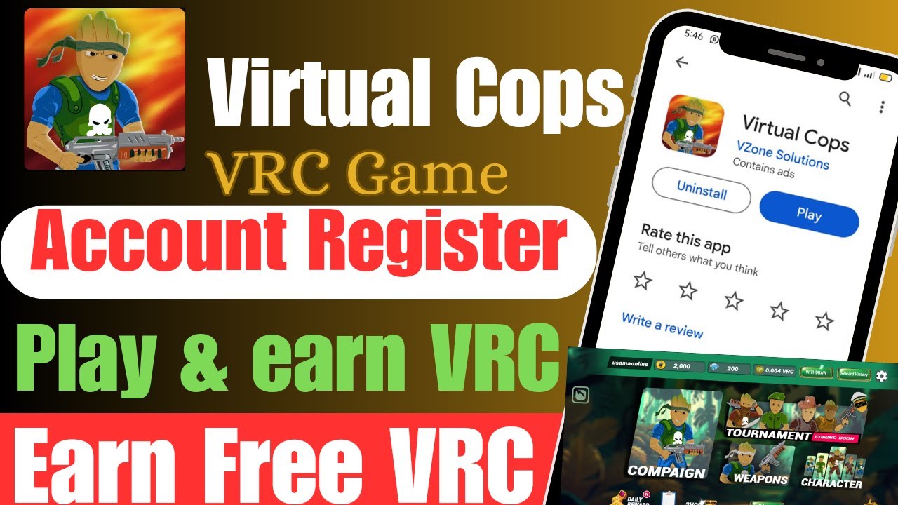 VRC Game | Account Create Kesy Krein | Play Game And Earn VRC | Virtual ...