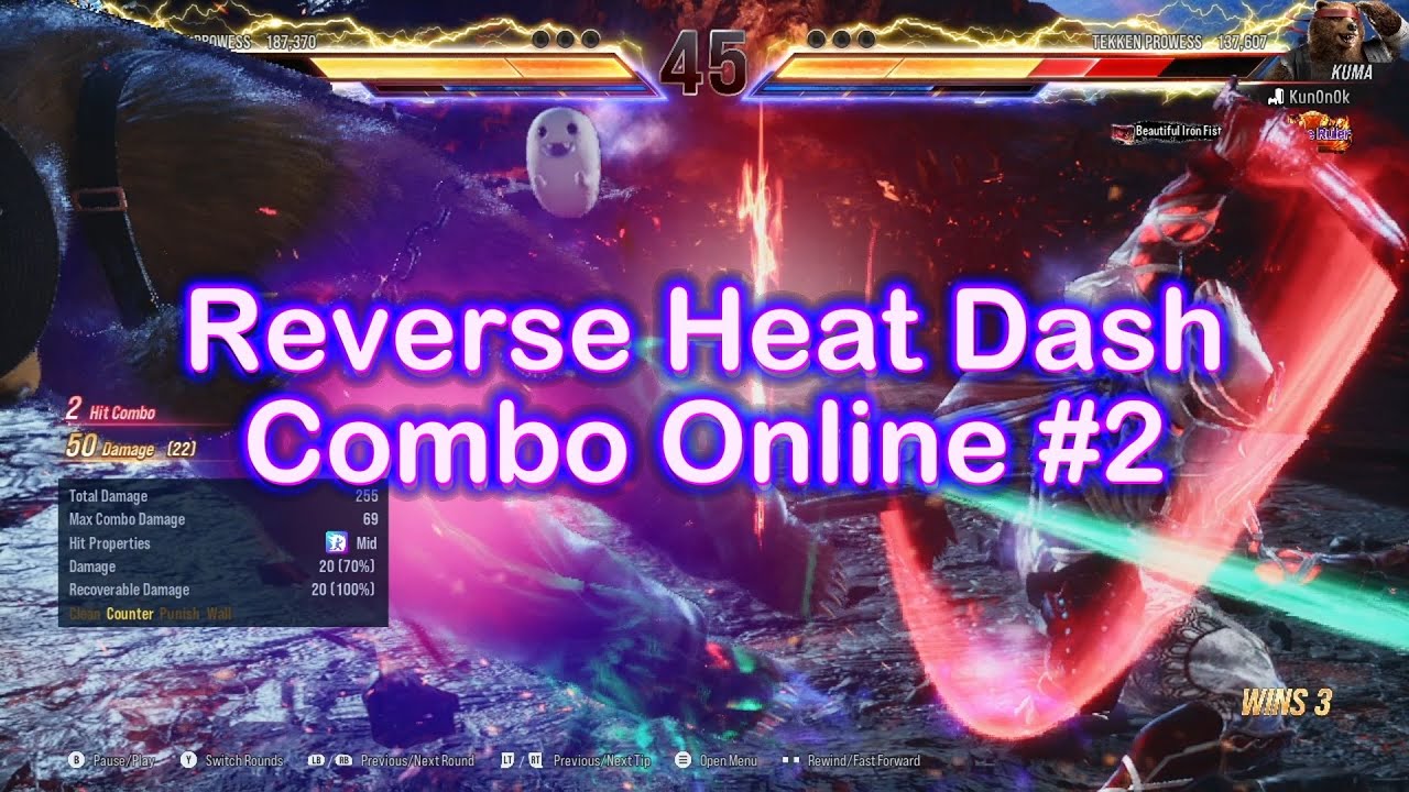Reverse Heat Dash Combo Online #2 - Yoshimitsu in Tekken 8 - YouTube