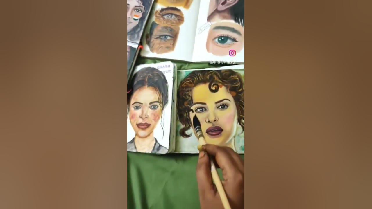kate Winslet portrait painting - YouTube