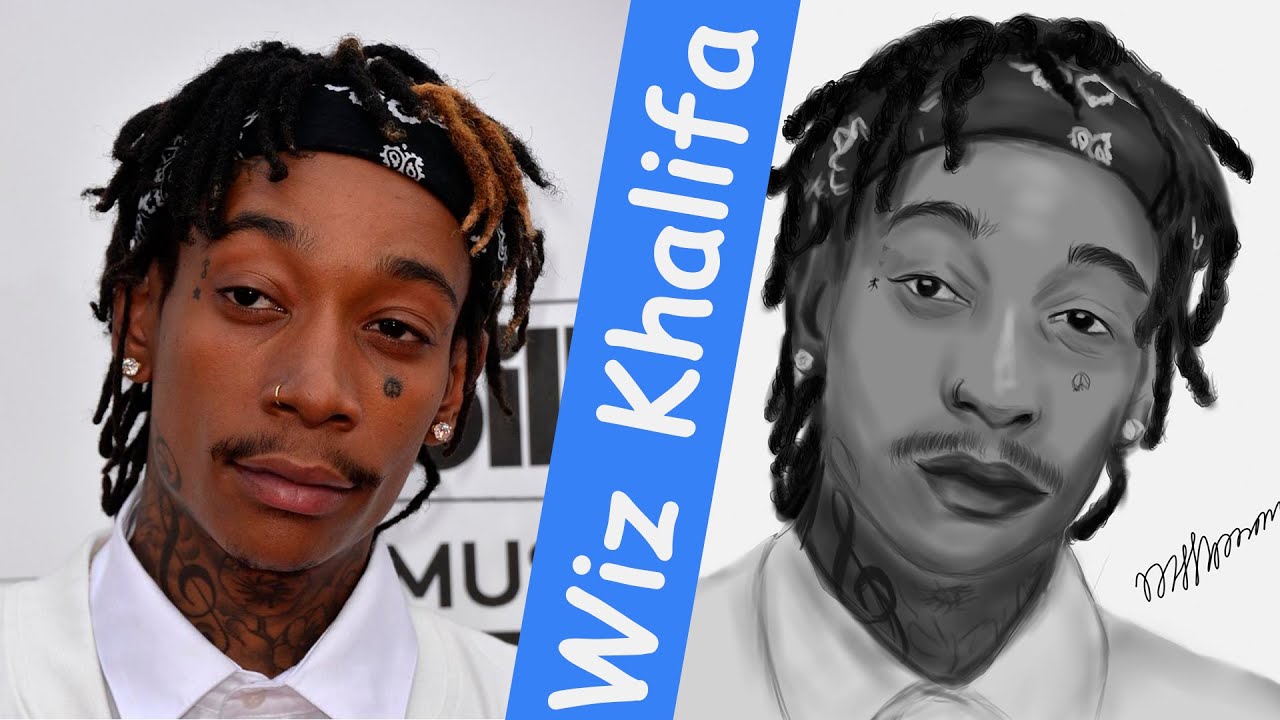 How To Draw Wiz Khalifa Face