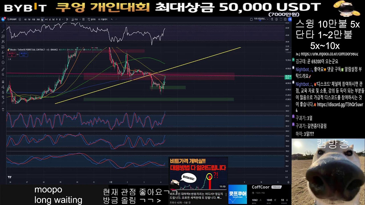 비트코인 실시간 방송 쿠엉 신에게는 아직 12척의 비트가 크어억.. [신입 코인 남캠 방송 ㅎㄷㄷㄷ] - YouTube