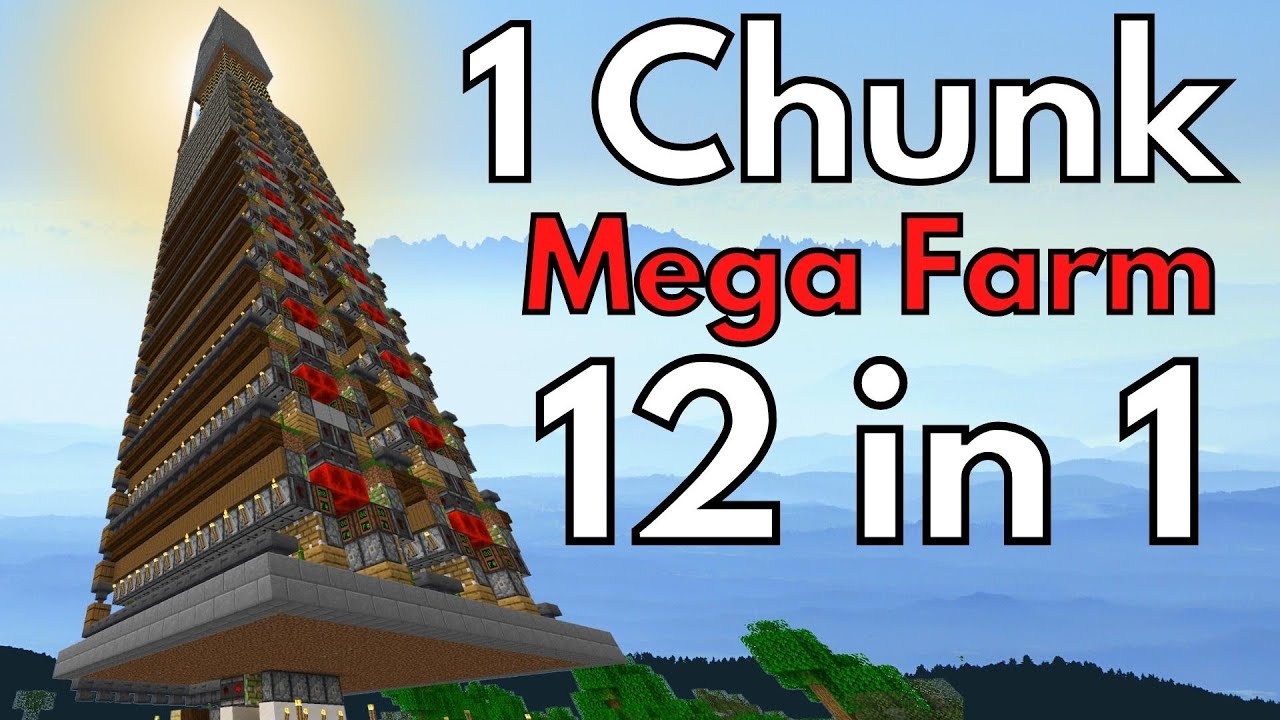 Minecraft | 1 Chunk Challenge | Mega Farm | Fully Automatic - YouTube
