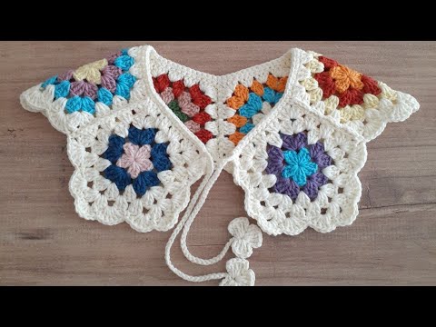 6 TANE BEŞGEN MOTİFTEN YAKALIK YAPIMI (İp koparmadan birleştirmesini anlattım)