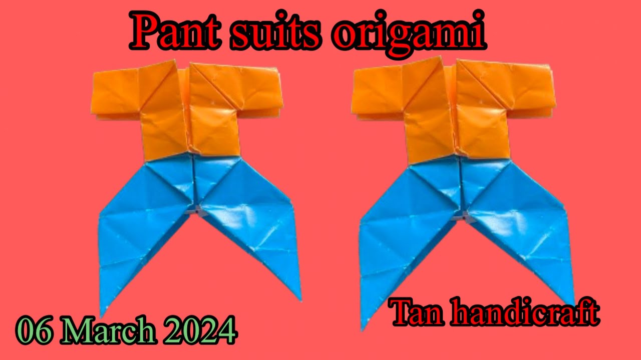 Tutorial ke 1536 - origami pant suits for beginners - YouTube
