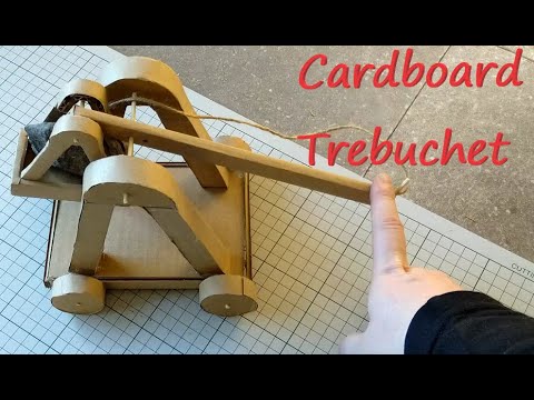 How to make Cardboard Trebuchet - YouTube