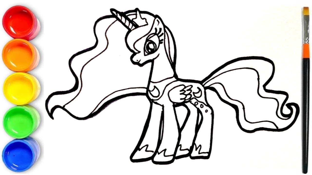 How to draw Princess Luna My Little Pony - YouTube