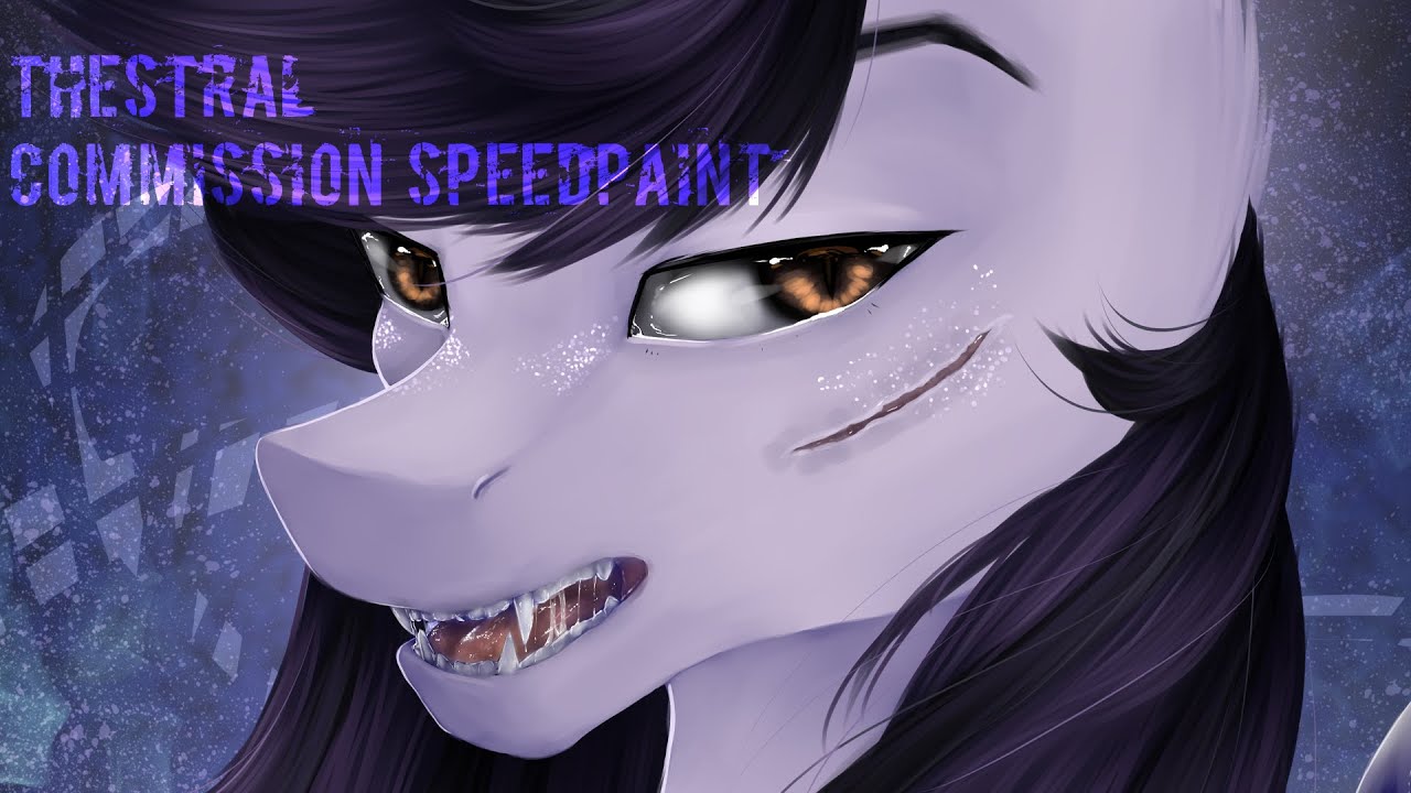 Thestral | Commission Art | MLP Speedpaint - YouTube