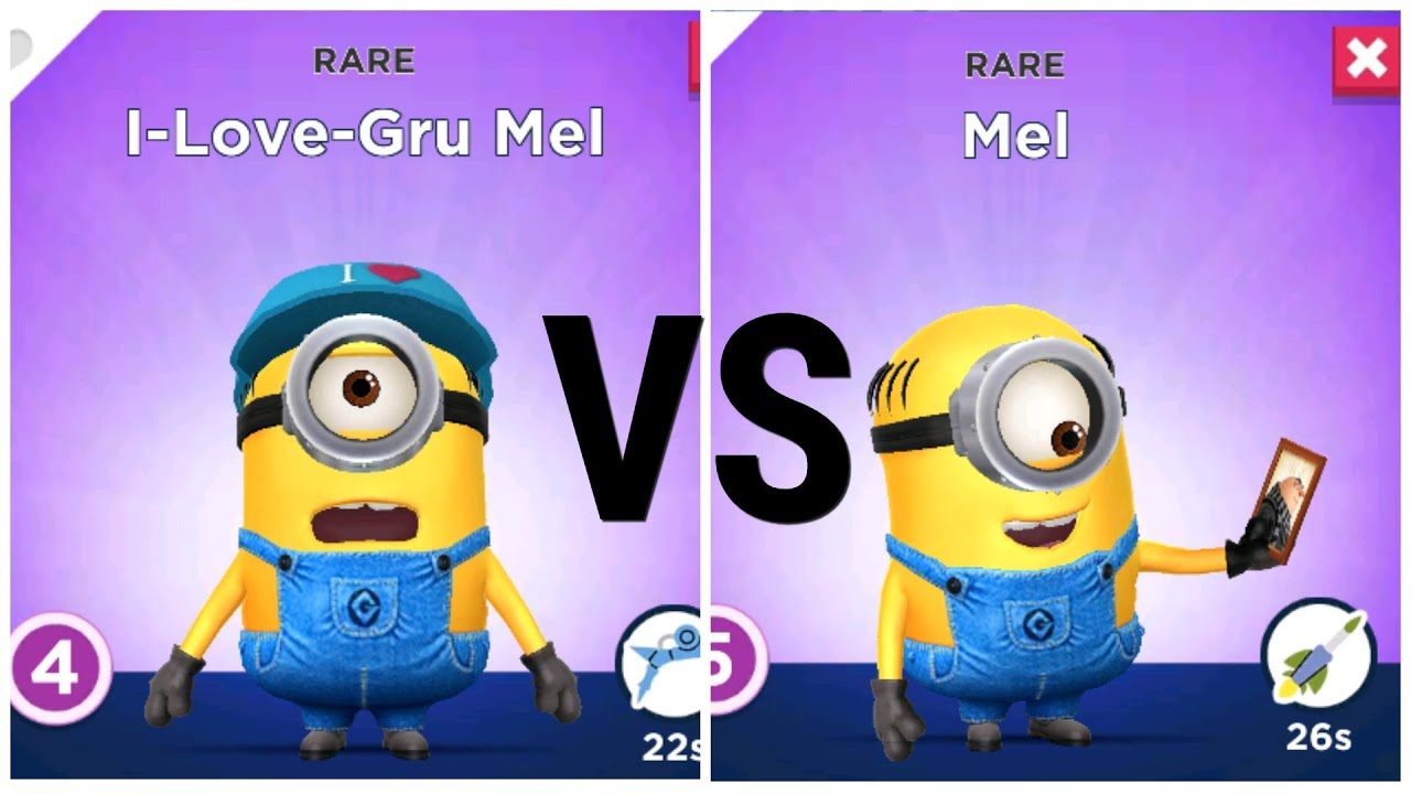 Minion Rush Mel VS I Love Gru Mel - YouTube