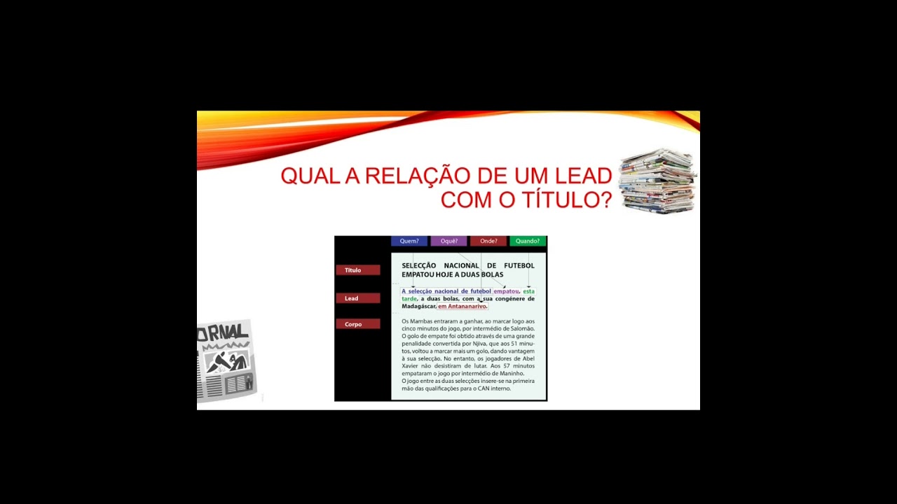 o que e lead no jornalismo? - YouTube
