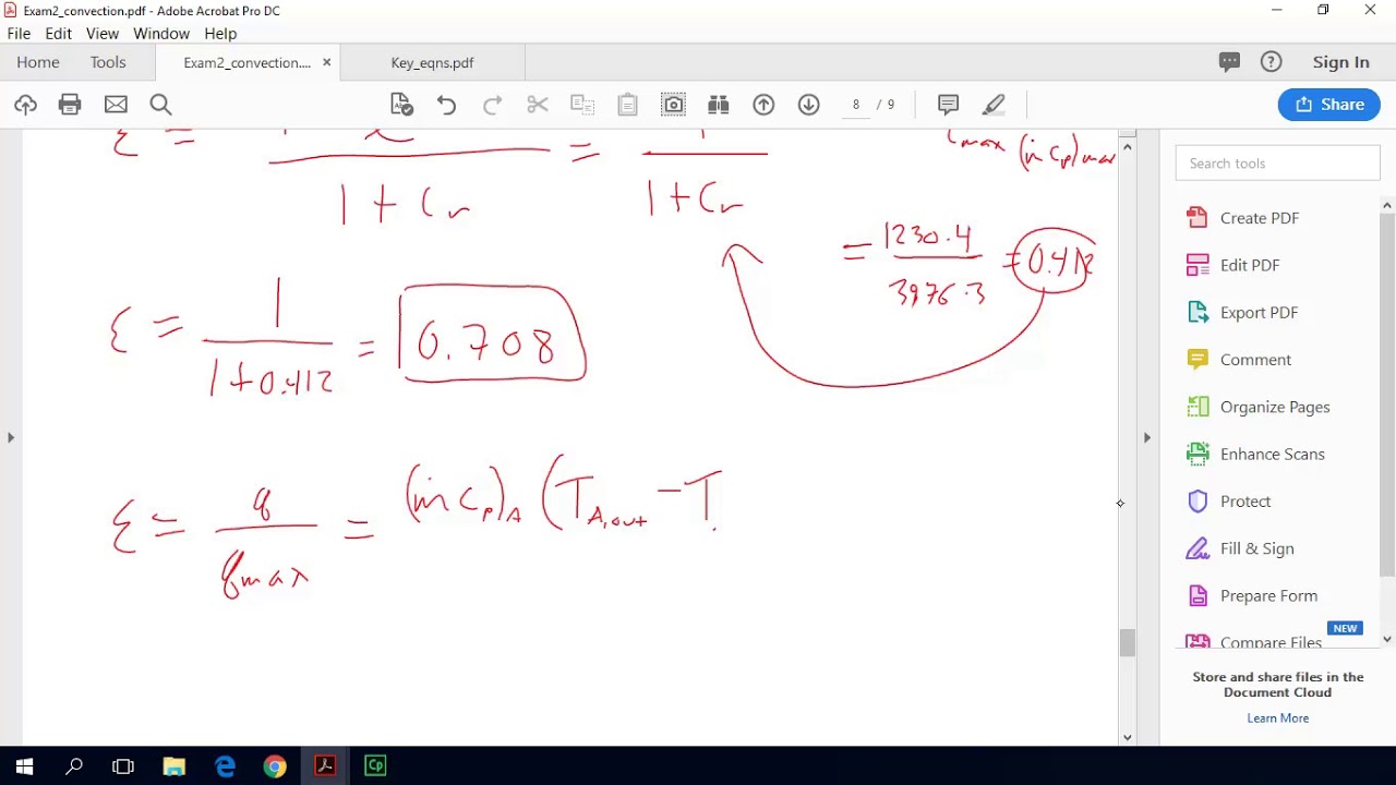 Heat Transfer Crash Course: Example exam problem: Heat exchanger ...