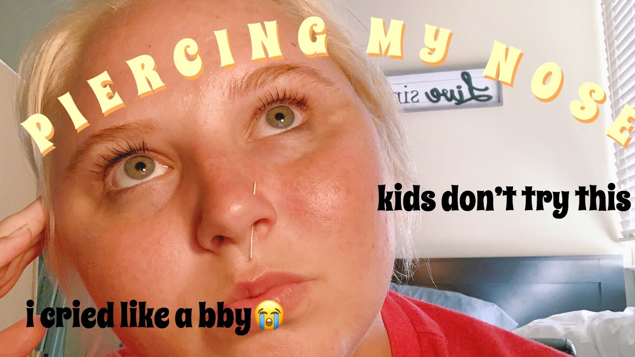 I gave myself a nose piercing AT HOME - YouTube
