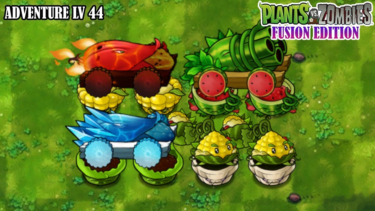 PVZ Plants vs Zombies Fusion - Adventure Level 44 | Gameplay ...