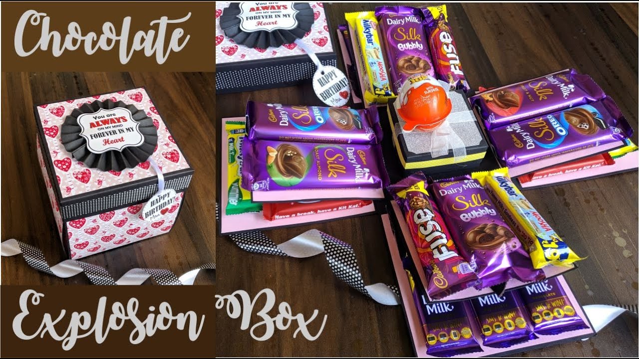 Chocolate Explosion Box || Best Birthday Gift || Two Layer Chocolate ...