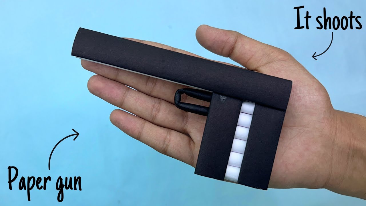 HOW TO MAKE PAPER GUN EASY AND FAST THAT SHOOTS PAPER BULLETS | PAPER ...