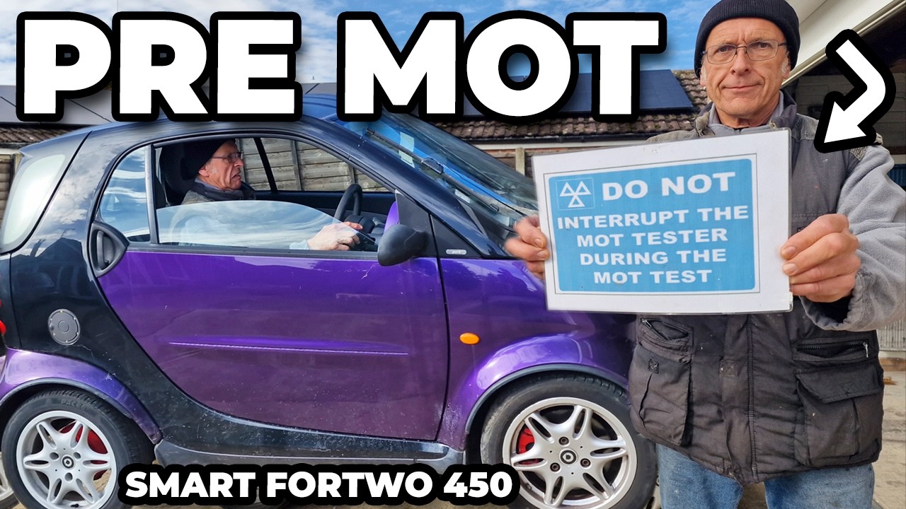Smart ForTwo 450 Pre MOT Check - Dad Checks Out The Purple Smart - YouTube