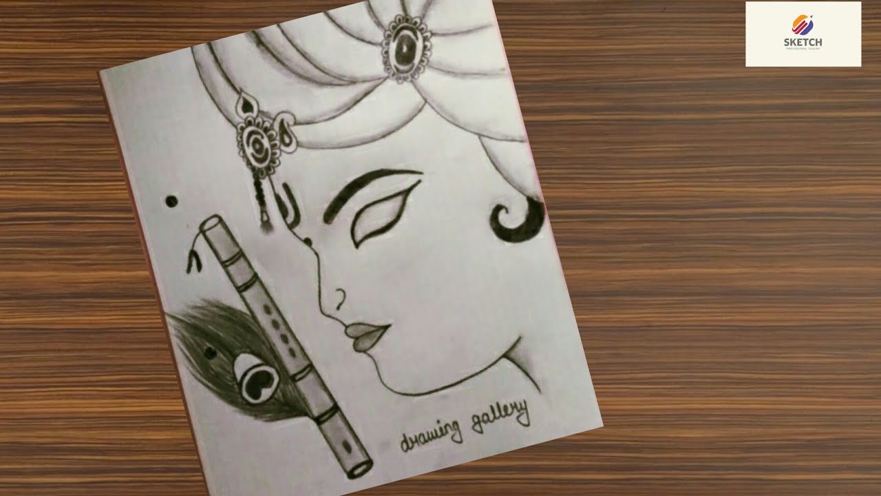 How to draw krishna ji ।। krishna ji ka drawing kaise banaye easy - YouTube