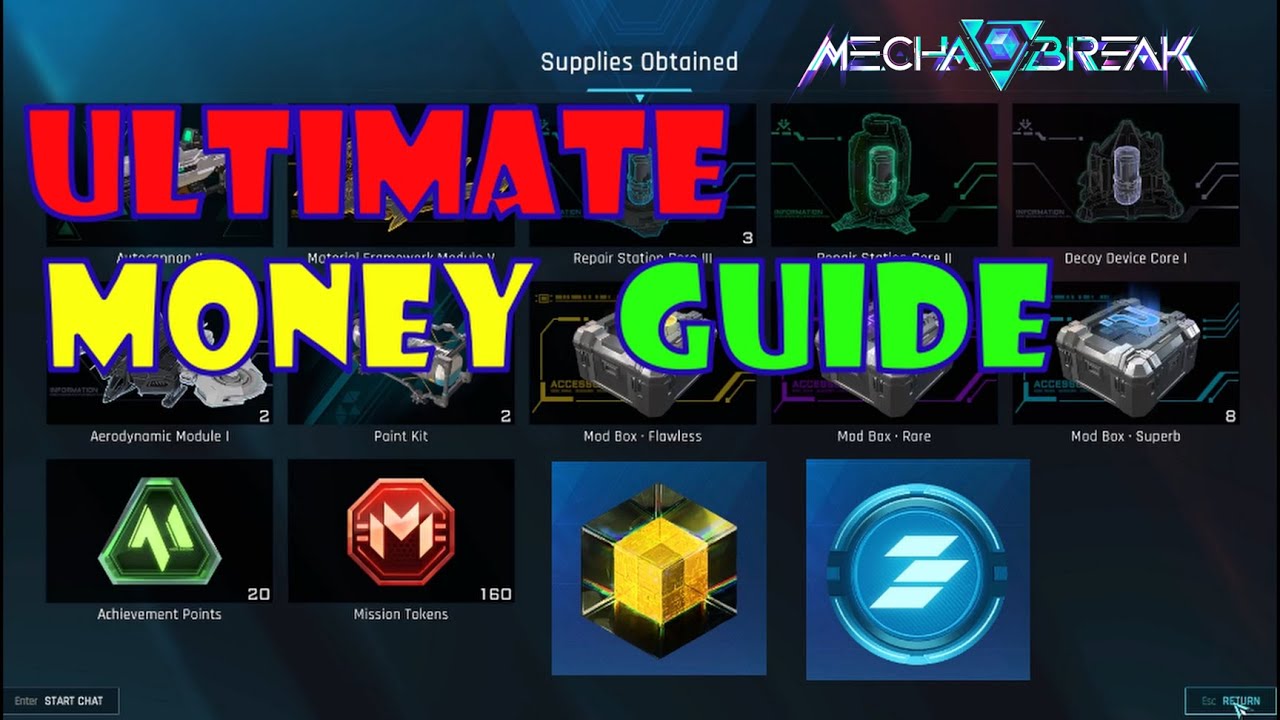 Mecha Break - How to Farm Every Currency in Mecha Break | Mission Tokens, Matrix Credits ...
