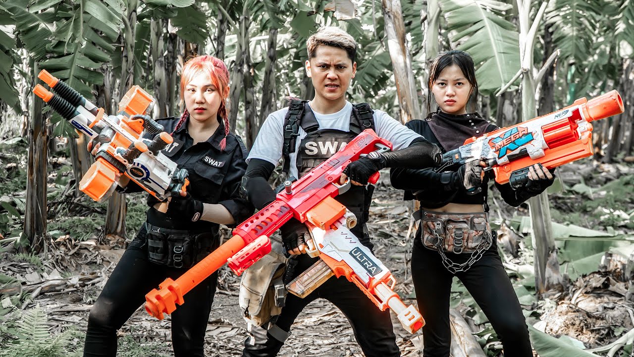 LTT Game Nerf War : Couple Warriors SEAL X Fight Mr Zero Crazy SWAT ...