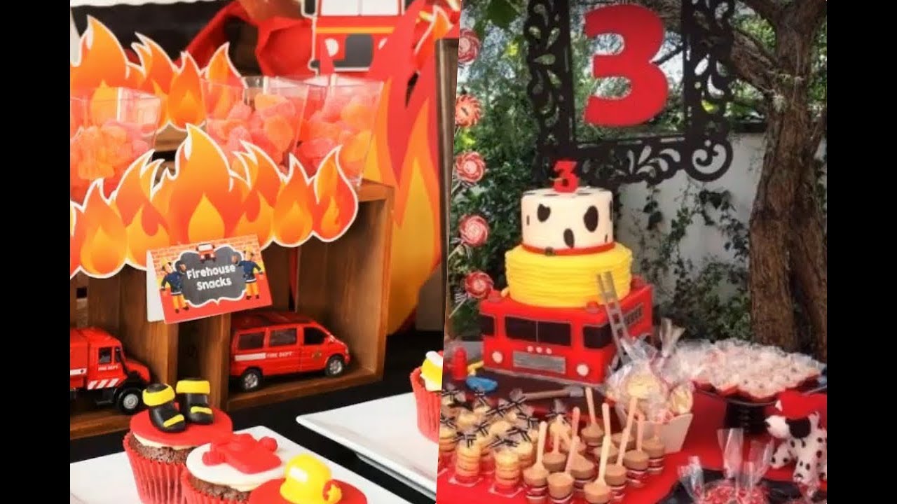 Ideas para fiesta con temática de bomberos - YouTube